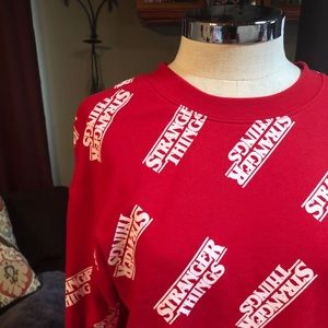Hot Topic | Sweaters | Stranger Things Red Pullover Rare | Poshmark